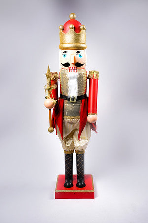 64" Plastic Collapsible Nutcracker w/movement &Music w/UL plug-Red/Gol ...