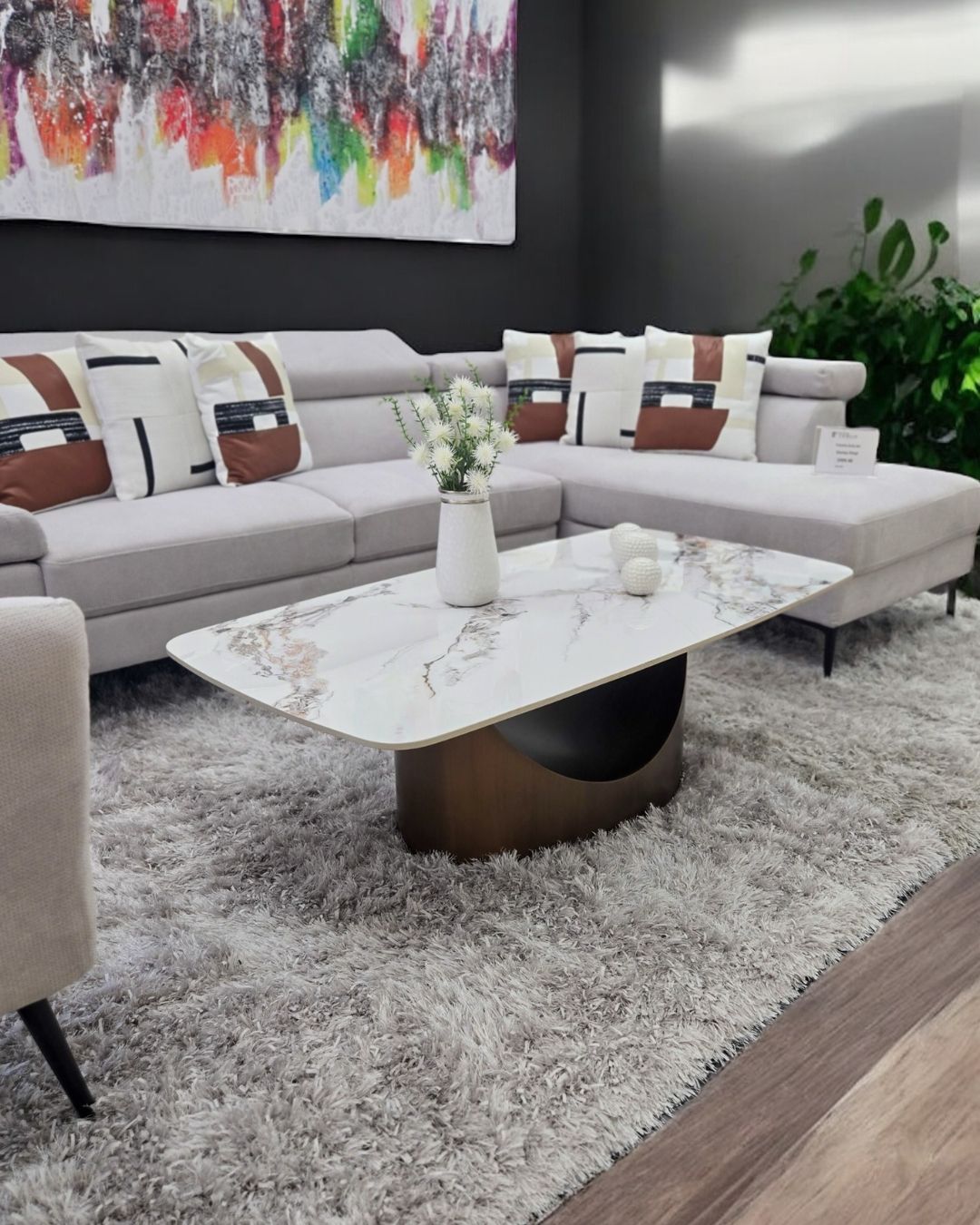 51" COFFEE TABLE CARBON STEEL BASE GLOSSY COLD JADE– Casa Febus | Home • Design