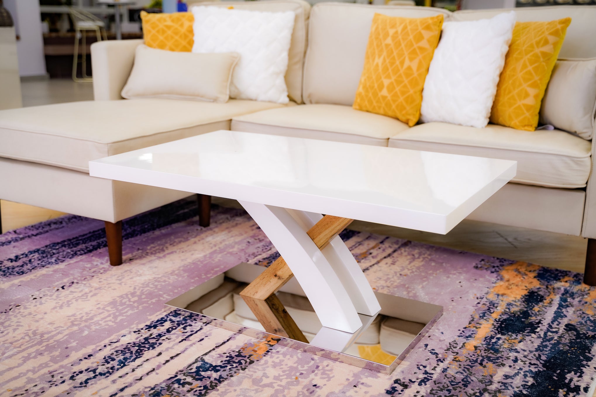 39" Grace Coffee Table Gloss White– Casa Febus | Home • Design