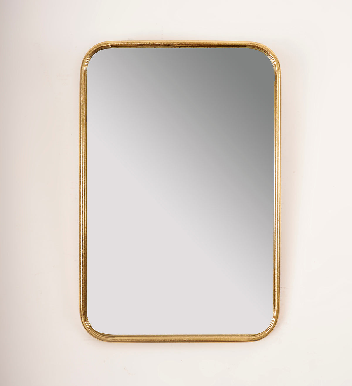 Gold Rounded Rectangle Mirror - Metalle Collection– Casa Febus | Home ...
