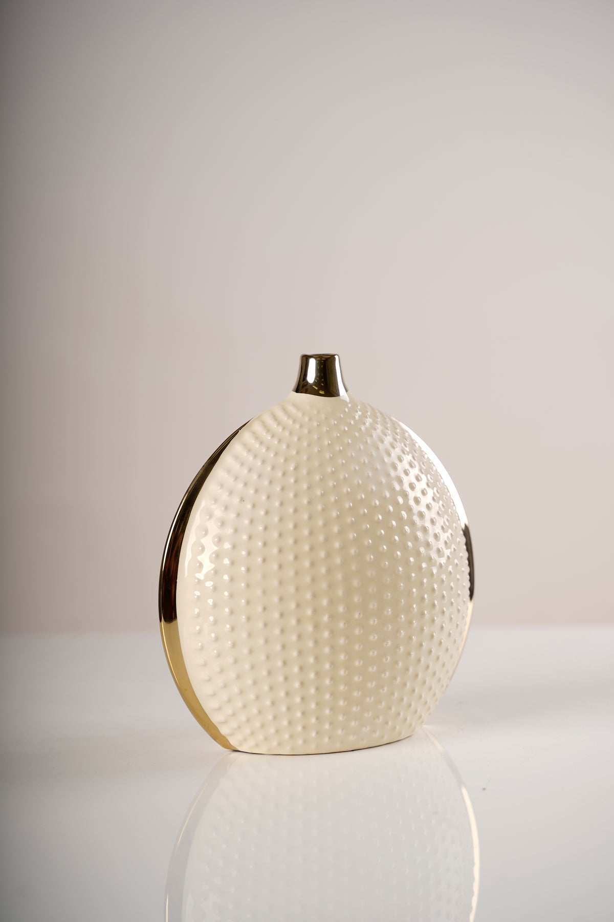 8" Gold/Cream round ceramic - Pur collection– Casa Febus | Home • Design