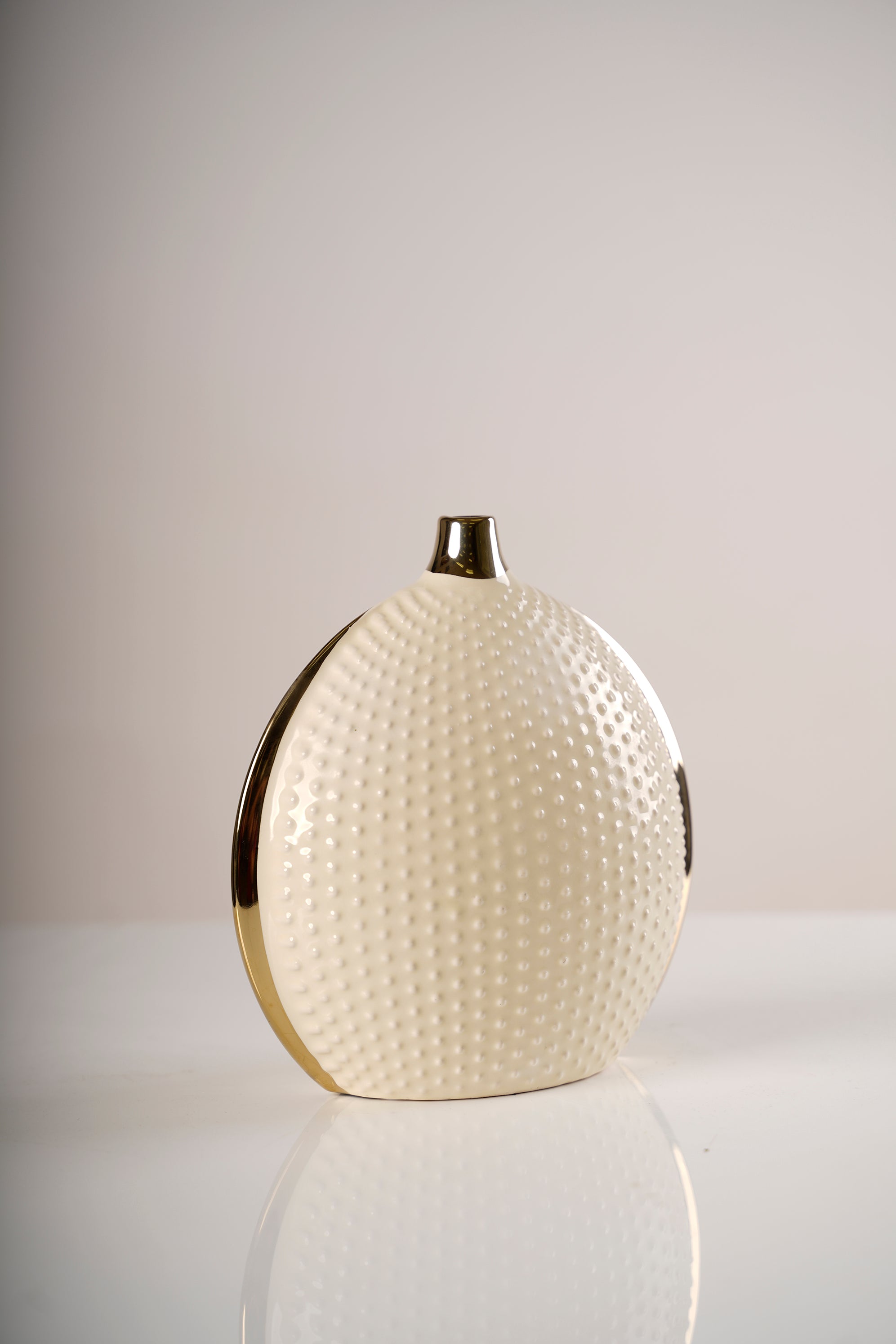 8" Gold/Cream round ceramic - Pur collection– Casa Febus | Home • Design